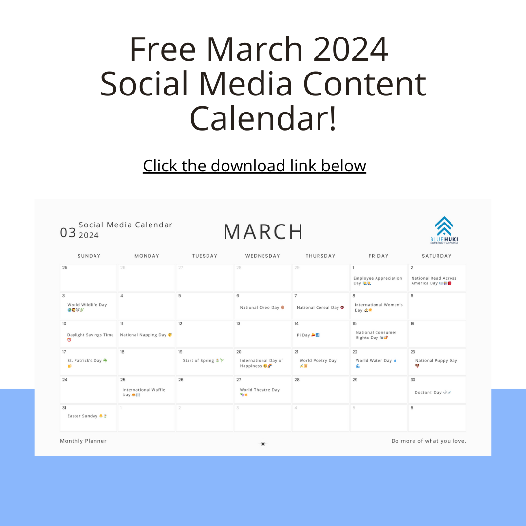 Ready, Set, March 2024: Social Media Calendar - BlueHuki Digital ...